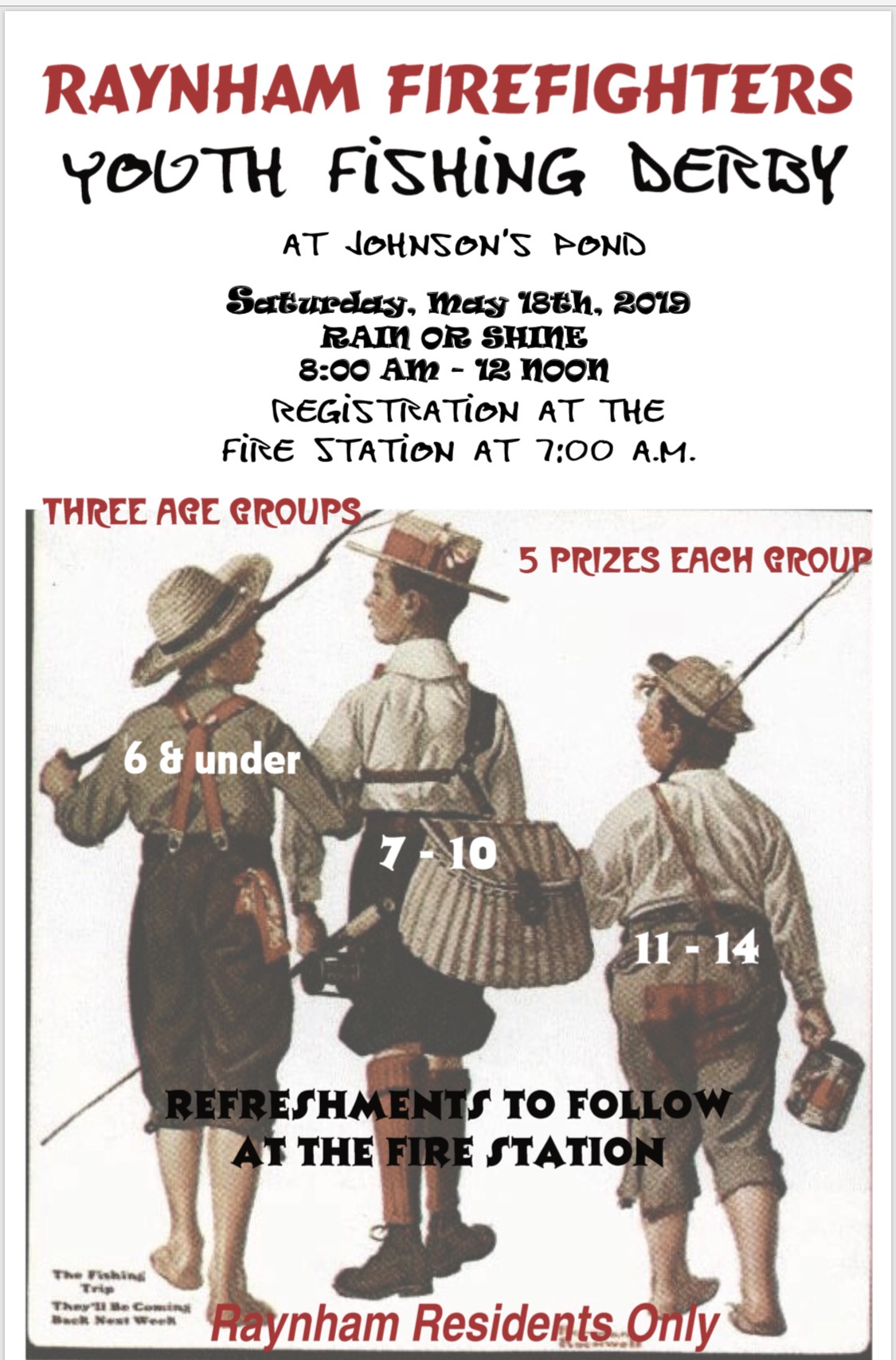 Raynham Park and Recreation Department: 2019 Youth Fishing Derby